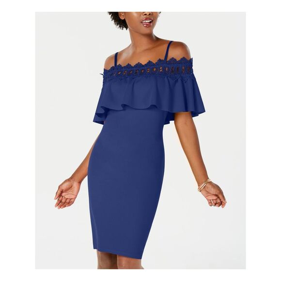 BCX | Dresses | Bcx Womens Ruffled Short Sleeve Off Shoulder Above The ...
